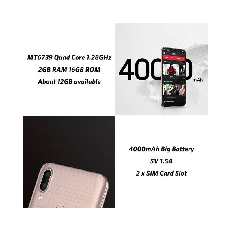 Movil chino LEAGOO M11 2 GB 16 GB con Android 8,1 de 6,18 "MTK6739 Quad ...
