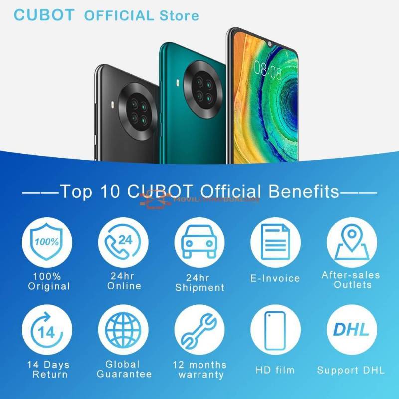 Movil chino Cubot Note 20 Pro NFC 6GB RAM 128GB ROM pantalla 6.5 bateria 4200mAh