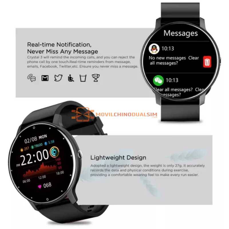 Reloj inteligente resistente al agua IP67 con pantalla completamente ...