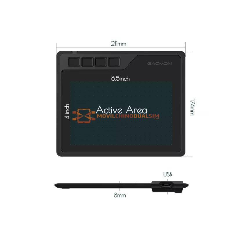 Tablet digital china GAOMON S620 pantalla 6,5x4" anime para dibujar y ...